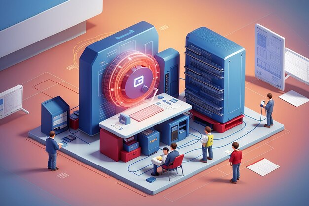 Premium Photo | Data processing concept illustration Premium Photo | Data processing concept illustration