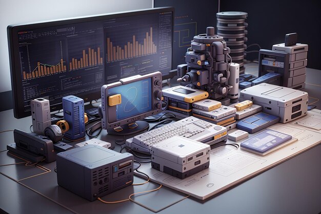 Premium Photo | Data processing concept illustration Premium Photo | Data processing concept illustration