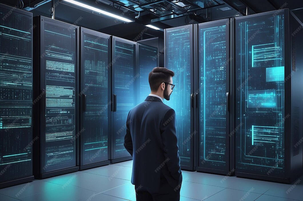 Data Processing digital technology internet network concept Computer ...