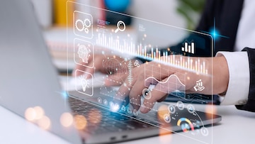 Premium Photo | Data scientists Man programmer using laptop analyzing ...