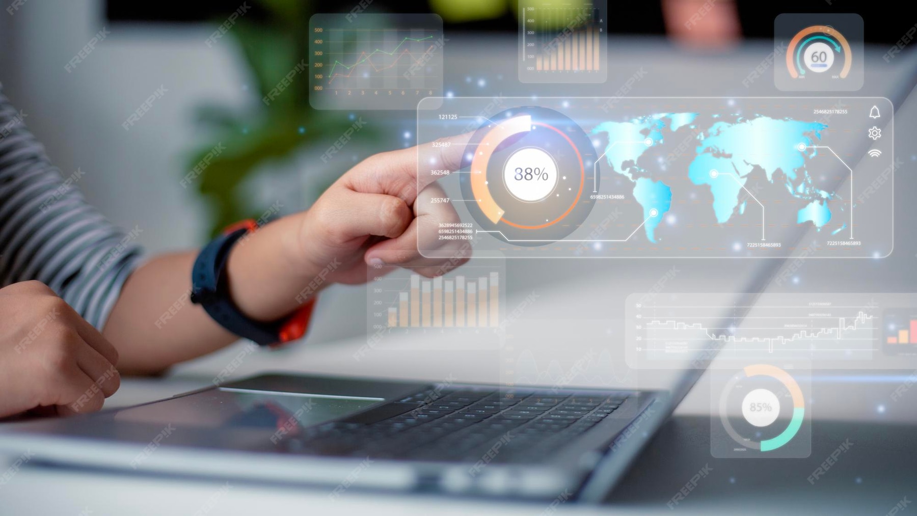 Premium Photo | Data scientists a programmer using a laptop to analyze and develop various ...