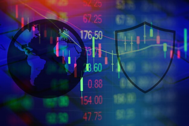 Premium Photo | Data security systems computer with shield and global ...