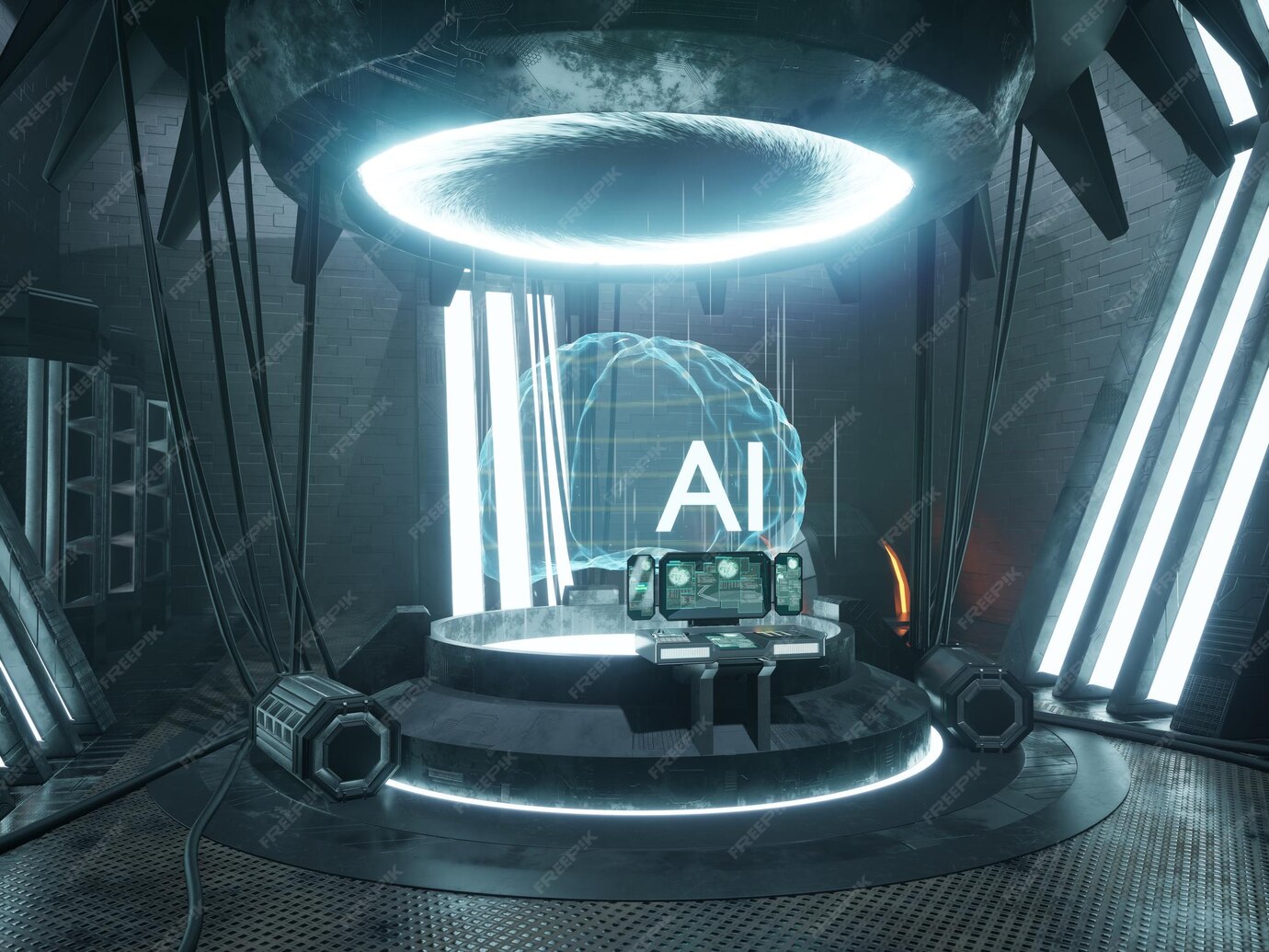 Premium Photo | Dataset and artificial intelligence brain with neural network connection, ai ...