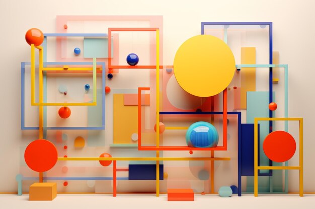 Premium AI Image | Dazzling Display Exploring Abstract Shapes in a ... Premium AI Image | Dazzling Display Exploring Abstract Shapes in a ...