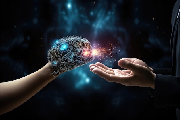 Premium AI Image | Decoding Brain Activity for Dialog with AI Premium AI Image | Decoding Brain Activity for Dialog with AI