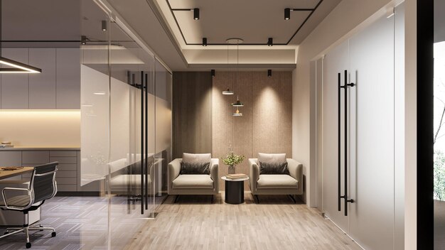 Premium Photo | Decorating office spaces transforming work environments Premium Photo | Decorating office spaces transforming work environments