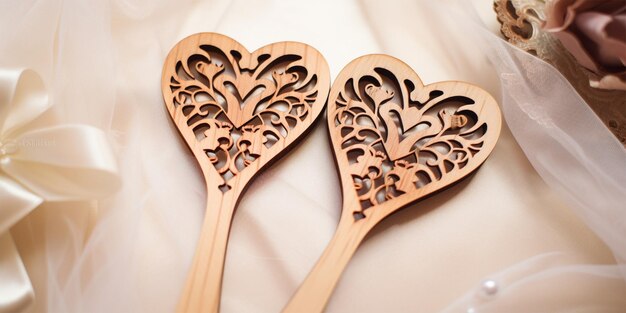 Premium AI Image | decorative wooden spoons Premium AI Image | decorative wooden spoons