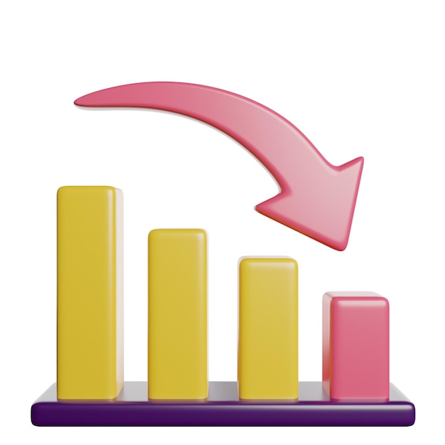 Premium Photo | Decrease analytics graph