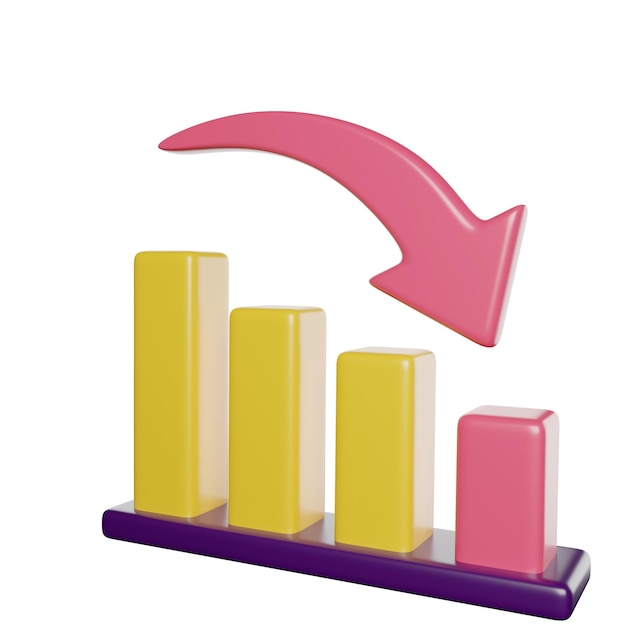 Premium Photo | Decrease analytics graph