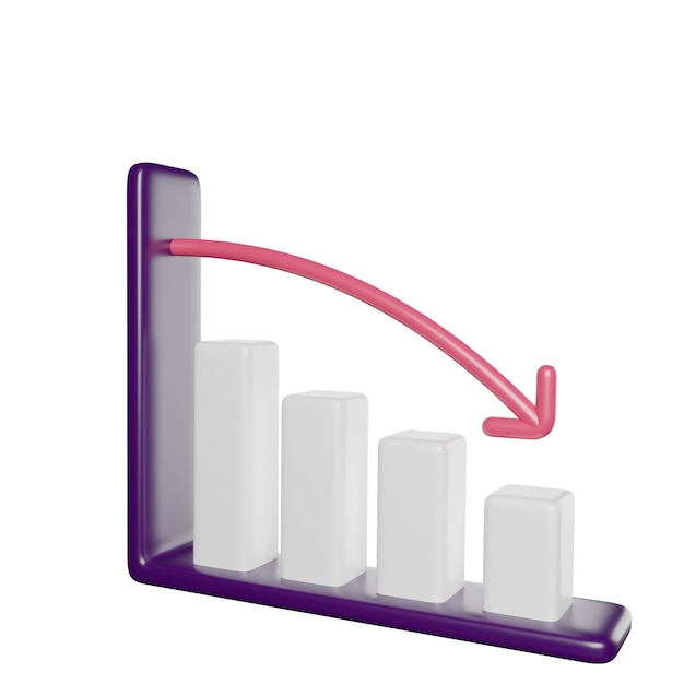 Premium Photo | Decrease analytics graph