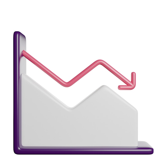 Premium Photo | Decrease analytics graph