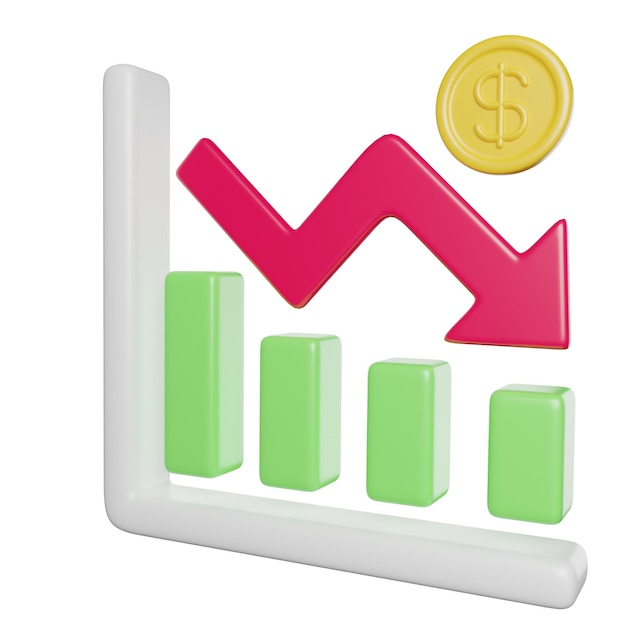 Premium Photo | Decrease Chart Graph