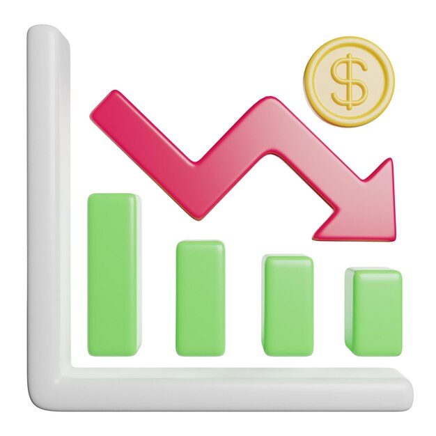 Premium Photo | Decrease Chart Graph