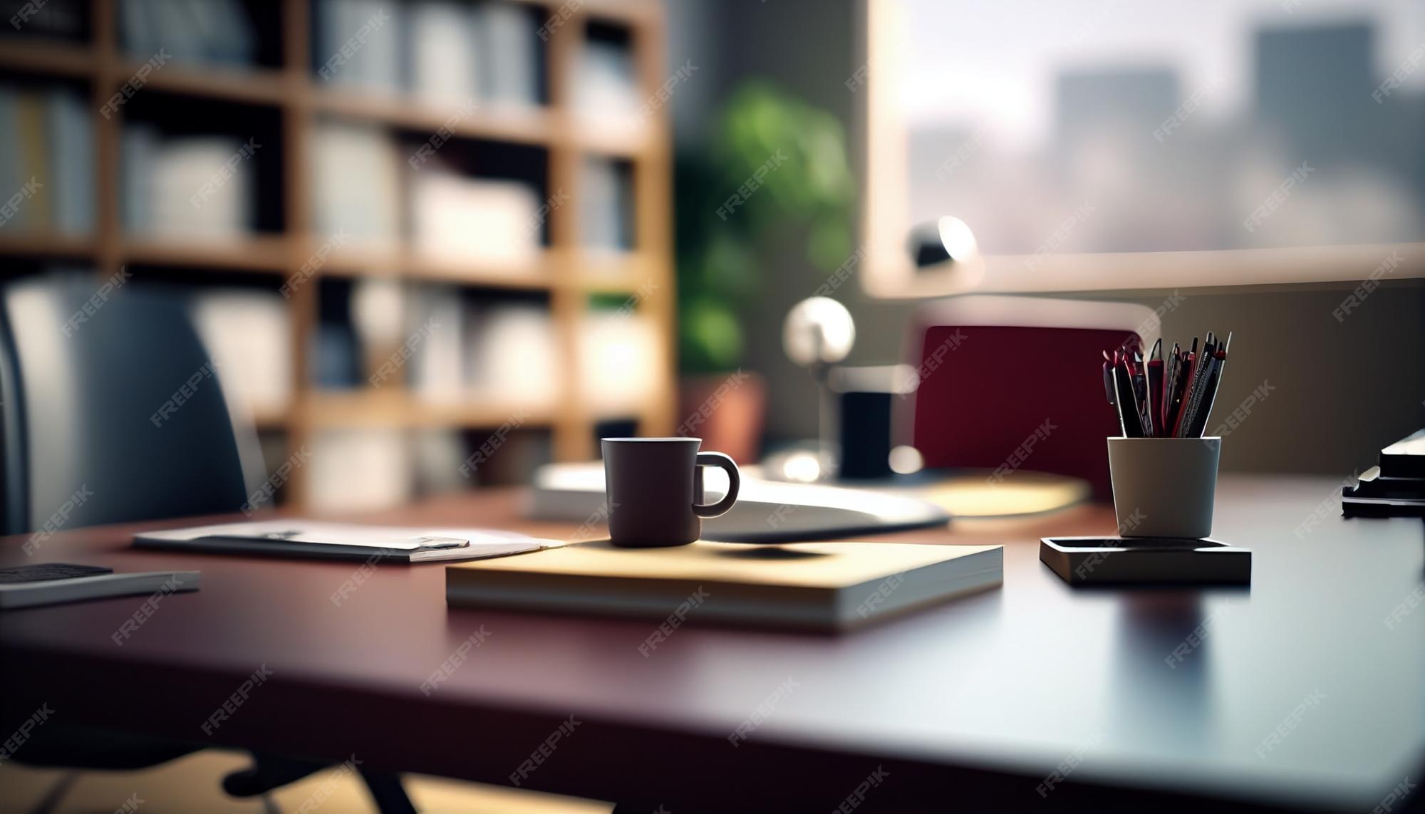 Premium AI Image | Defocused office background blurred background ... Premium AI Image | Defocused office background blurred background ...