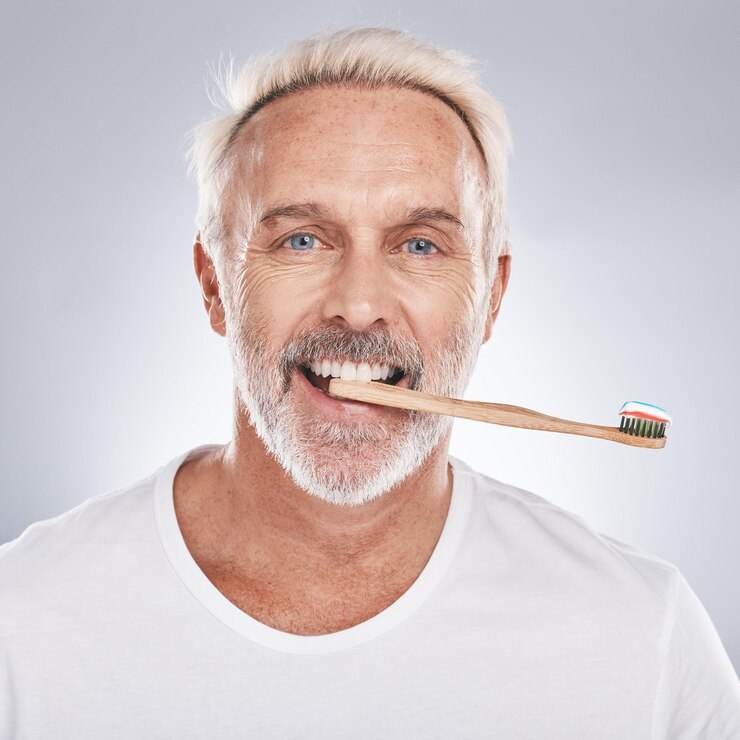 Premium Photo Dental Care Hygiene And Grooming Man Brushing Teeth For