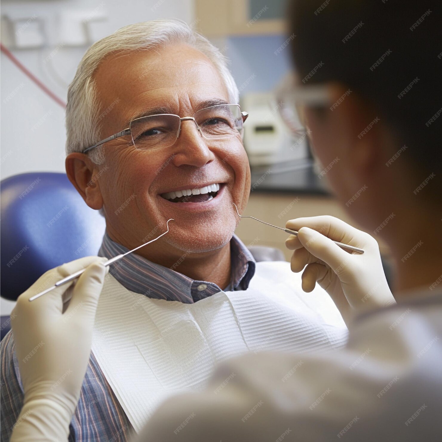 Dentist explaining importance of flossing | Premium AI-generated image Dentist explaining importance of flossing | Premium AI-generated image