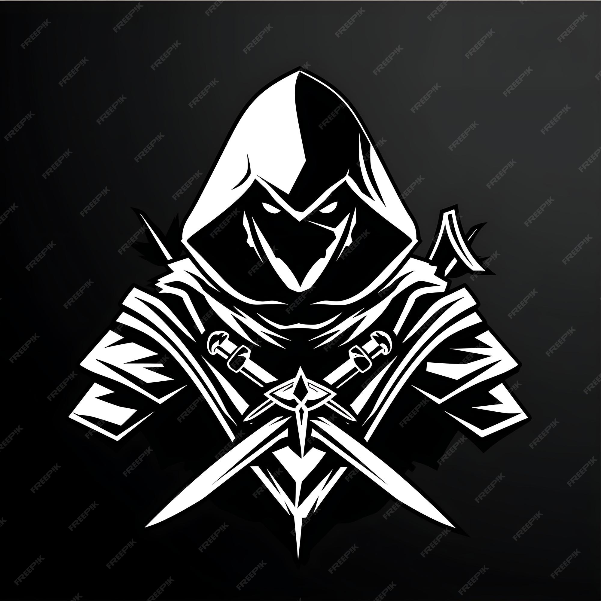 Premium Photo Design Of Assassin Logo With Stealthy And Deadly Shape Decorated With Creative