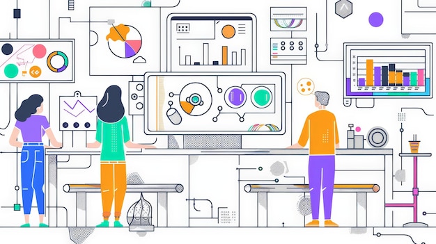Premium Photo | Design a visual guide to the different roles in data ...
