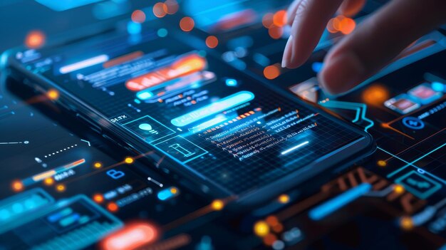 Premium Photo | Designing mobile app user interfaces using digital ...