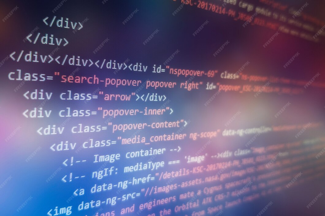 Premium Photo | Desktop pc monitor photo. javascript functions, variables, objects. project ...