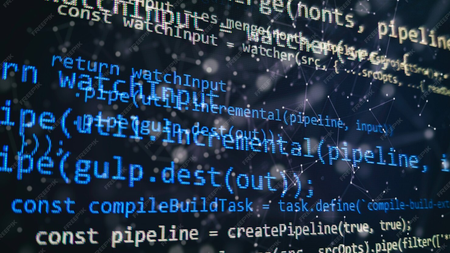 Premium Photo | Desktop pc monitor photo. javascript functions, variables, objects. project ...