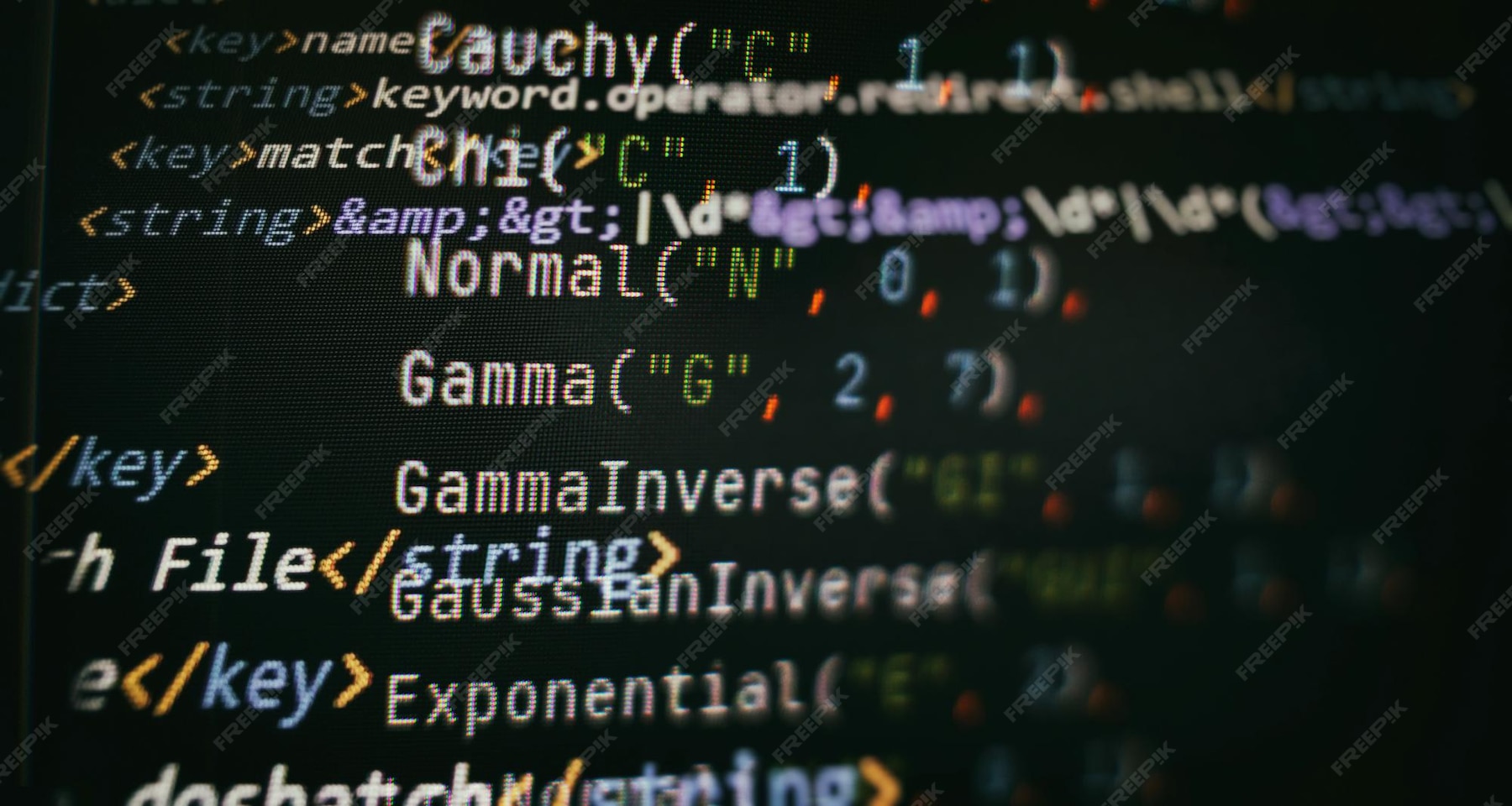 Premium Photo | Desktop pc monitor photo. javascript functions, variables, objects. project ...