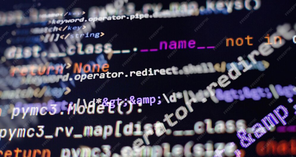 Premium Photo | Desktop pc monitor photo. javascript functions, variables, objects. project ...