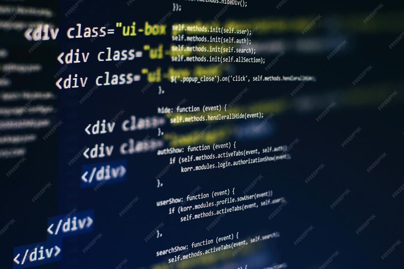 Premium Photo | Desktop pc monitor photo javascript functions variables ...