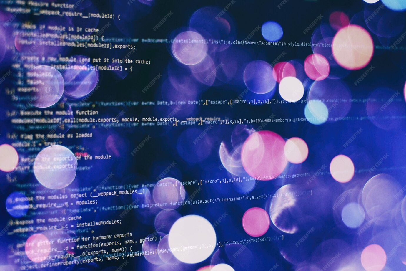Premium Photo | Desktop pc monitor photo. javascript functions, variables, objects. project ...