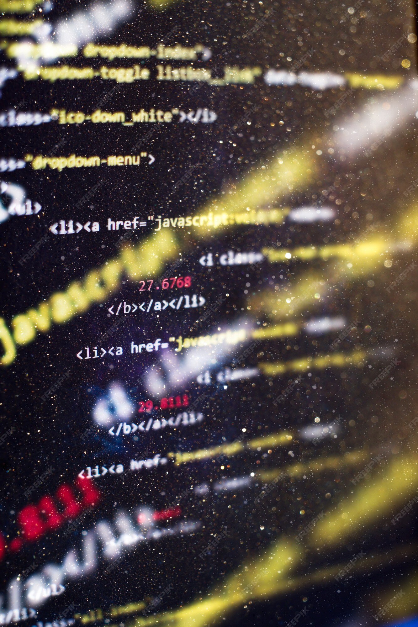 Premium Photo | Desktop pc monitor photo. javascript functions, variables, objects. project ...