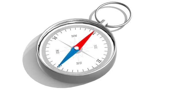 Premium Photo Detail Of Compass With Blue And Red Needle