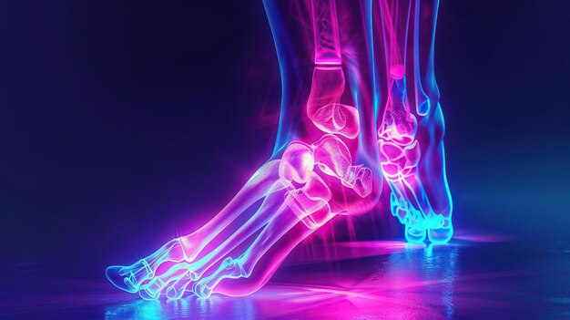 Premium Photo A Detailed 3d Medical Illustration Of A Human Leg And Foot In Xray Featuring