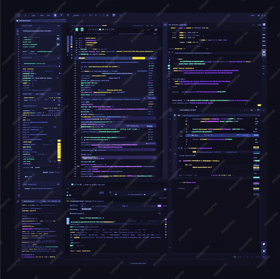 A detailed code editor with a frontend framework like React or Vuejs highlighted | Premium AI ...