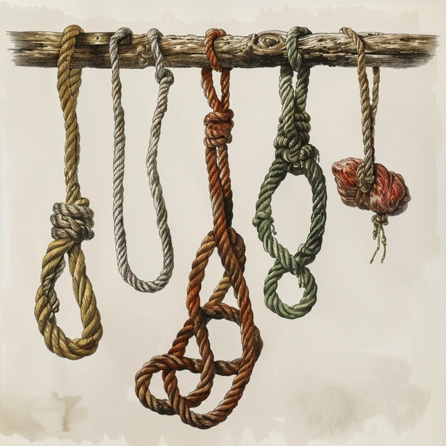 A detailed illustration of different types of knots useful in survival ... A detailed illustration of different types of knots useful in survival ...