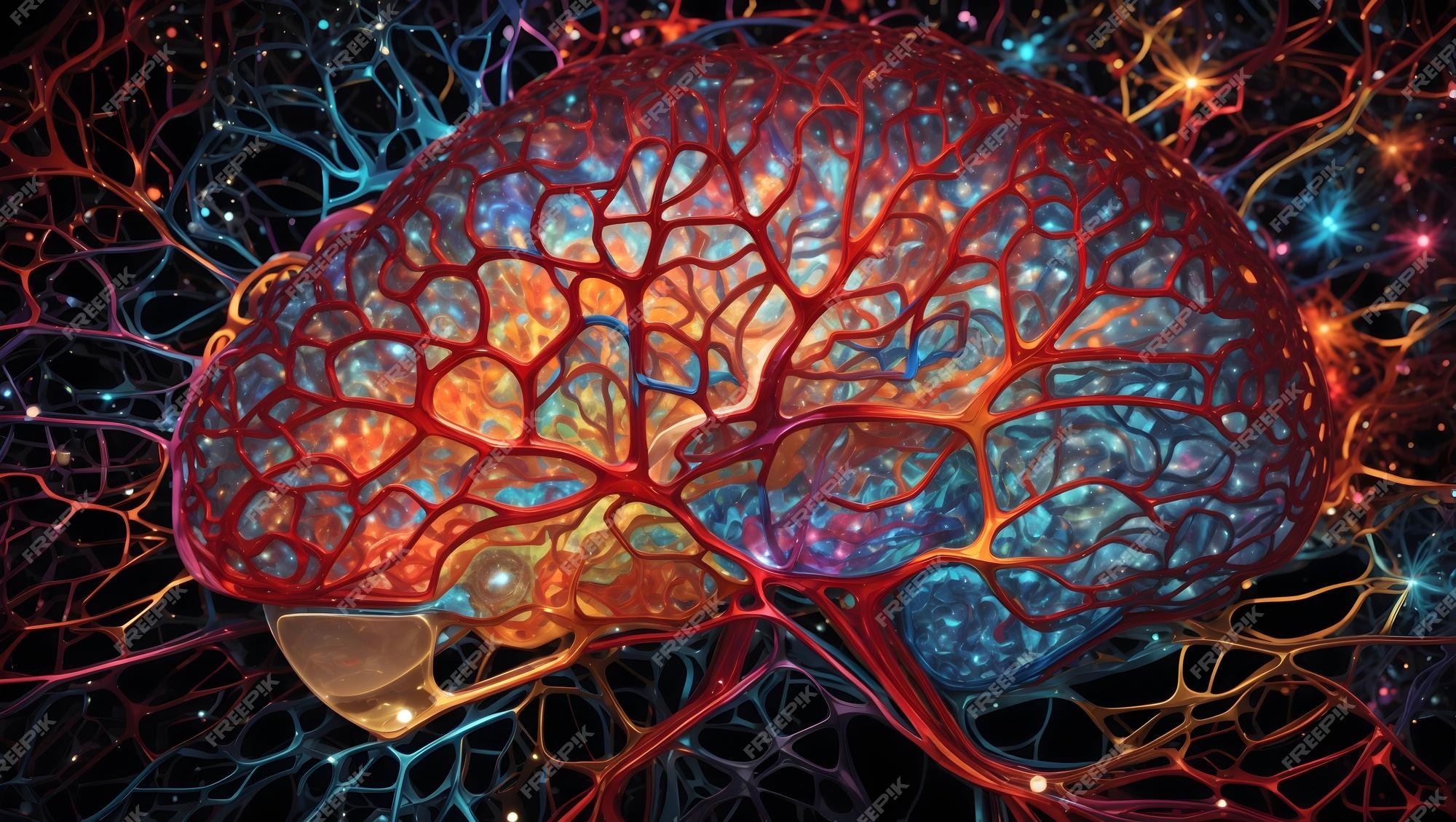 Premium AI Image | A detailed illustration of a human brain with its ... Premium AI Image | A detailed illustration of a human brain with its ...