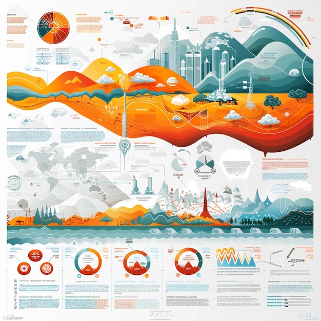 A detailed infographic visualizing global climate change statistics ... A detailed infographic visualizing global climate change statistics ...