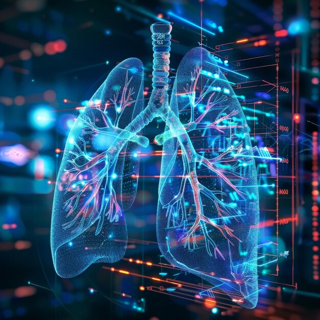 Detailed Lung Visualization in Futuristic Medical Tech | Premium AI ... Detailed Lung Visualization in Futuristic Medical Tech | Premium AI ...