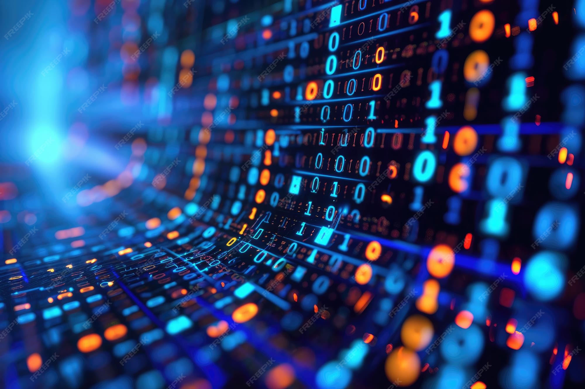 Premium AI Image | A detailed view of a computer screen showing a multitude of numbers and data ...