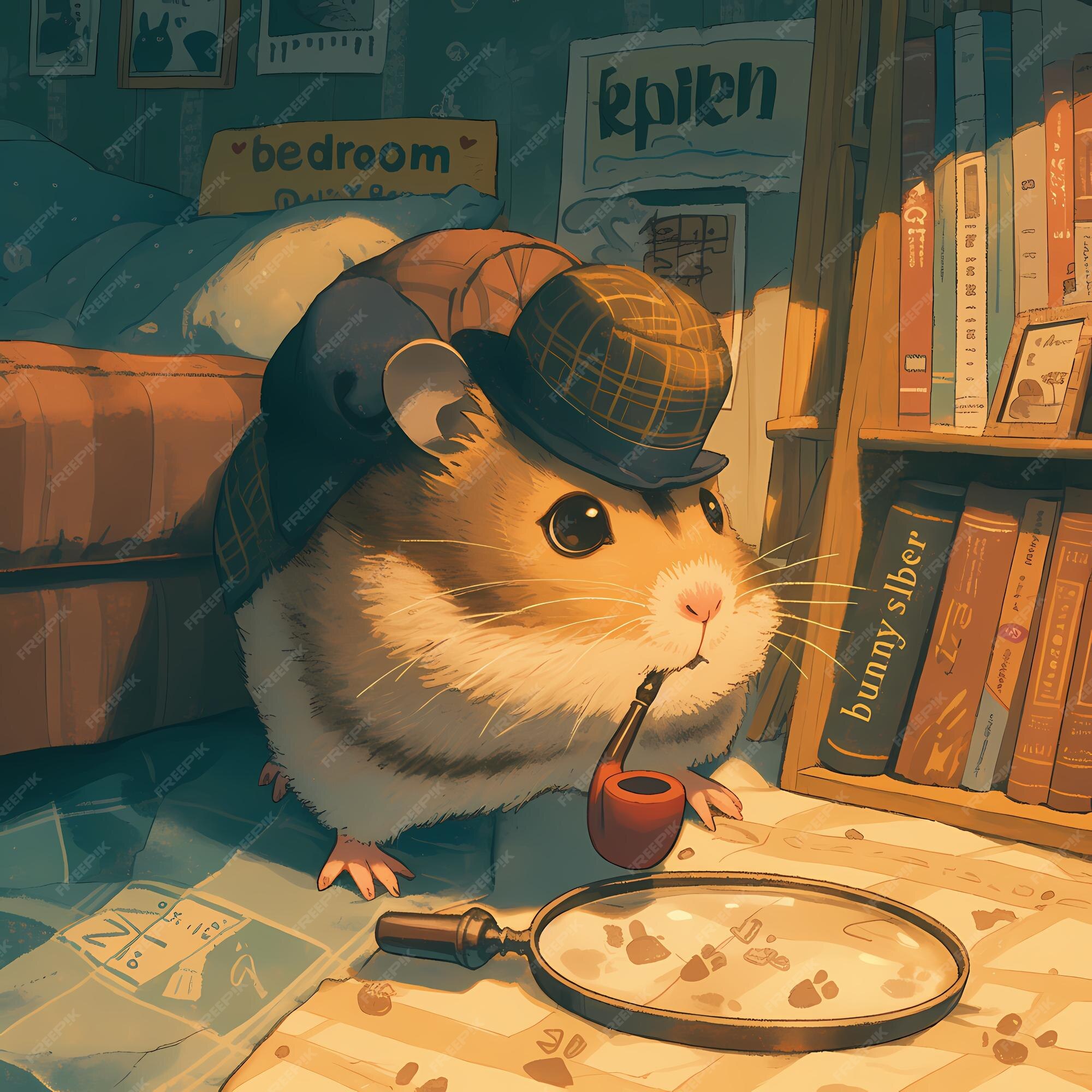 Premium Photo | Detective Hamsters Mysterious Adventure Premium Photo | Detective Hamsters Mysterious Adventure
