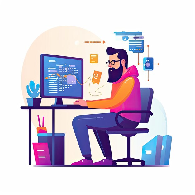 Premium AI Image | Developer at computer engineer coding hacker concept ... Premium AI Image | Developer at computer engineer coding hacker concept ...
