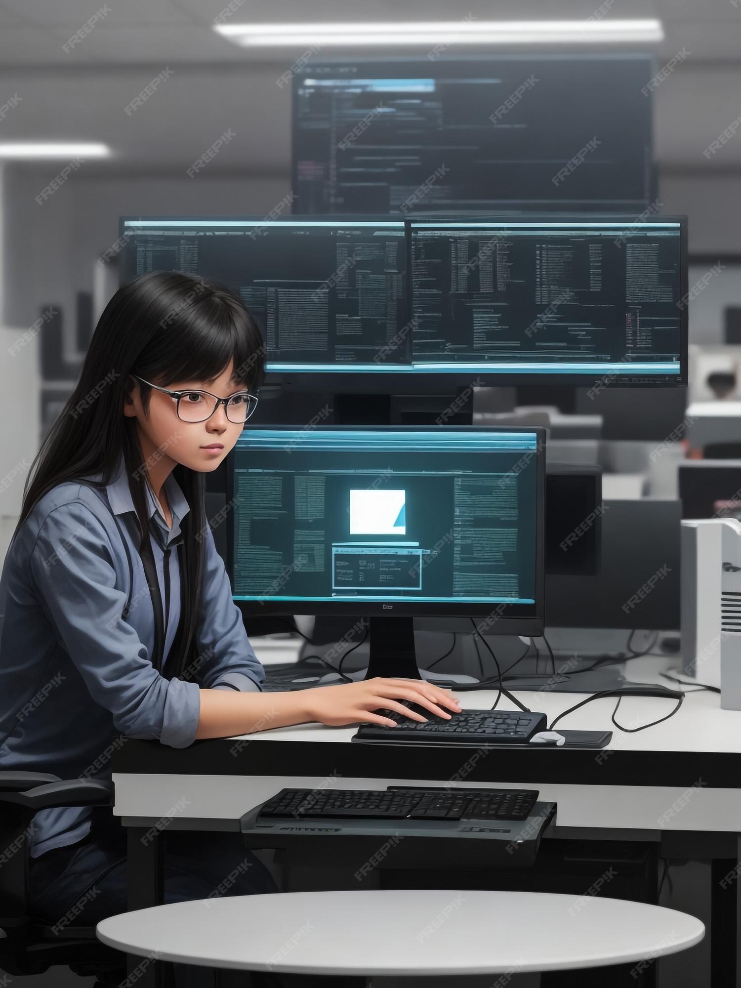 Premium Photo | Developer programmer working on coding program software computer in office ...