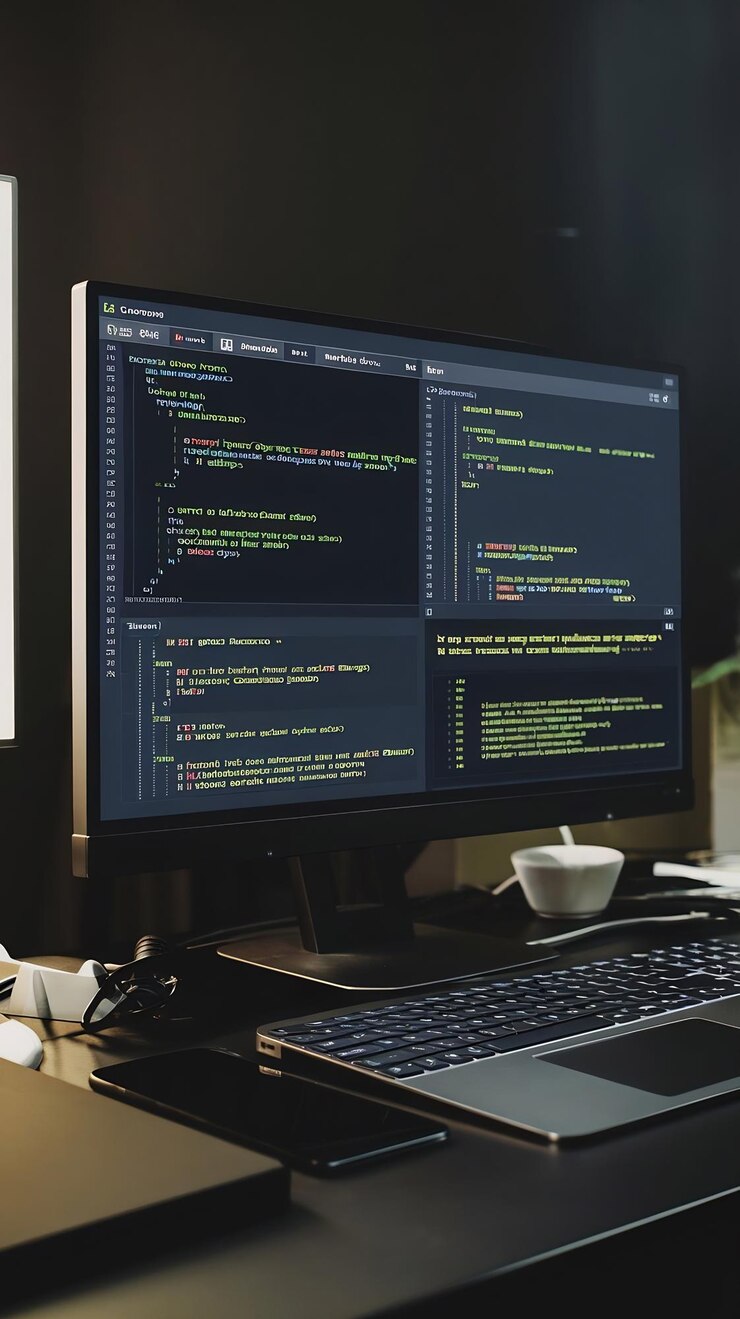 Developer Software Code Mock up with Generic Programming Language ...