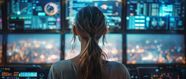 Premium Photo | Developer working at a desktop computer analyzing data ...