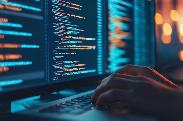 Developer working on a website with multiple tabs open multitasking in web development efficient ...