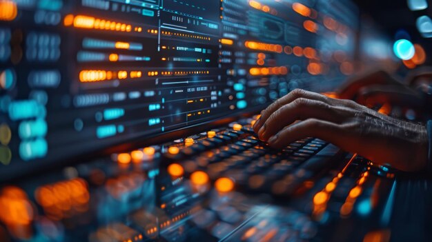 Premium Photo | Developing agile software with Kanban board framework on computer using ...