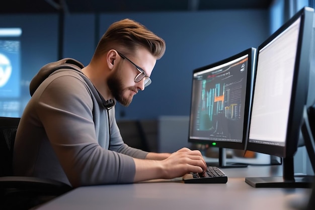 Premium Photo | Developing programming and coding technologies Website design Programmer working ...