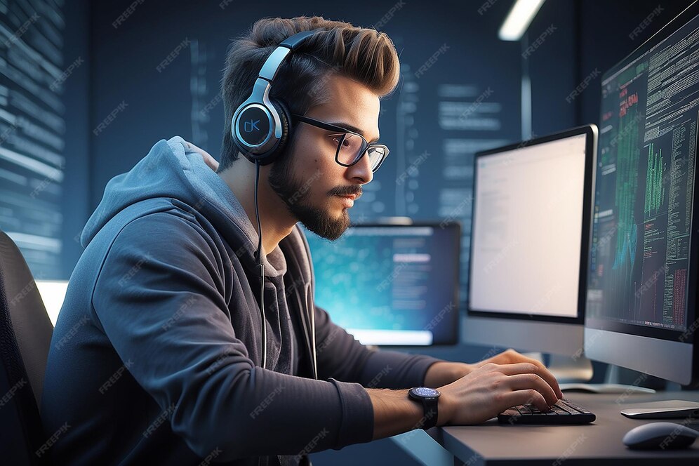 Premium Photo | Developing programming and coding technologies Website design Programmer working ...