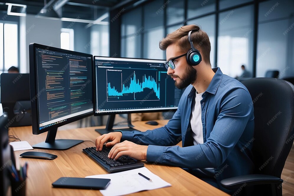 Premium Photo | Developing programming and coding technologies Website design Programmer working ...