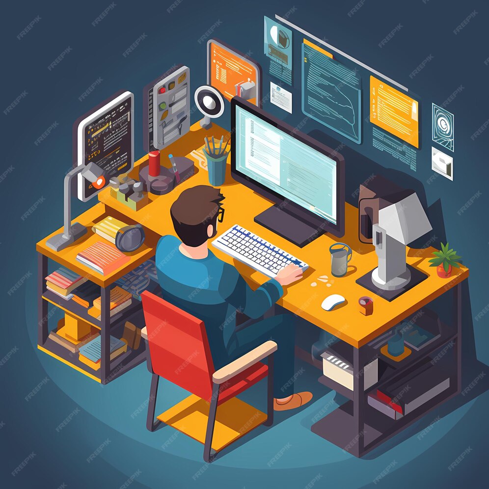 Premium Photo | Developing programming and coding technologies Website design Programmer