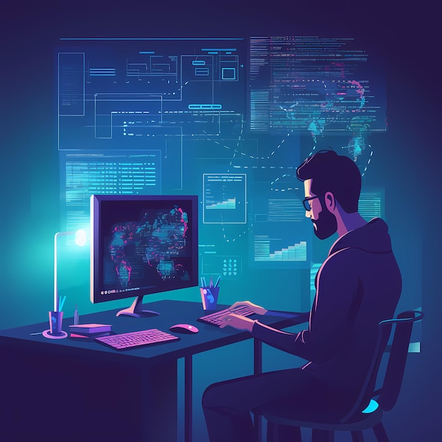 Premium Photo Developing Programming And Coding Technologies Website